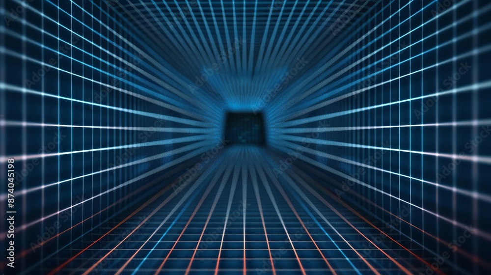 Design a futuristic grid system with geometric shapes and precise ...