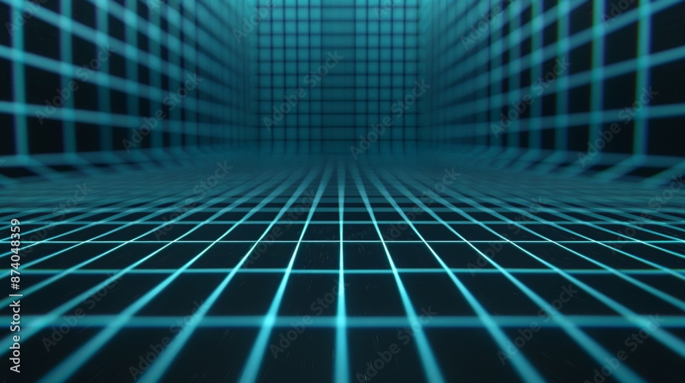 Design a futuristic grid system with geometric shapes and precise ...