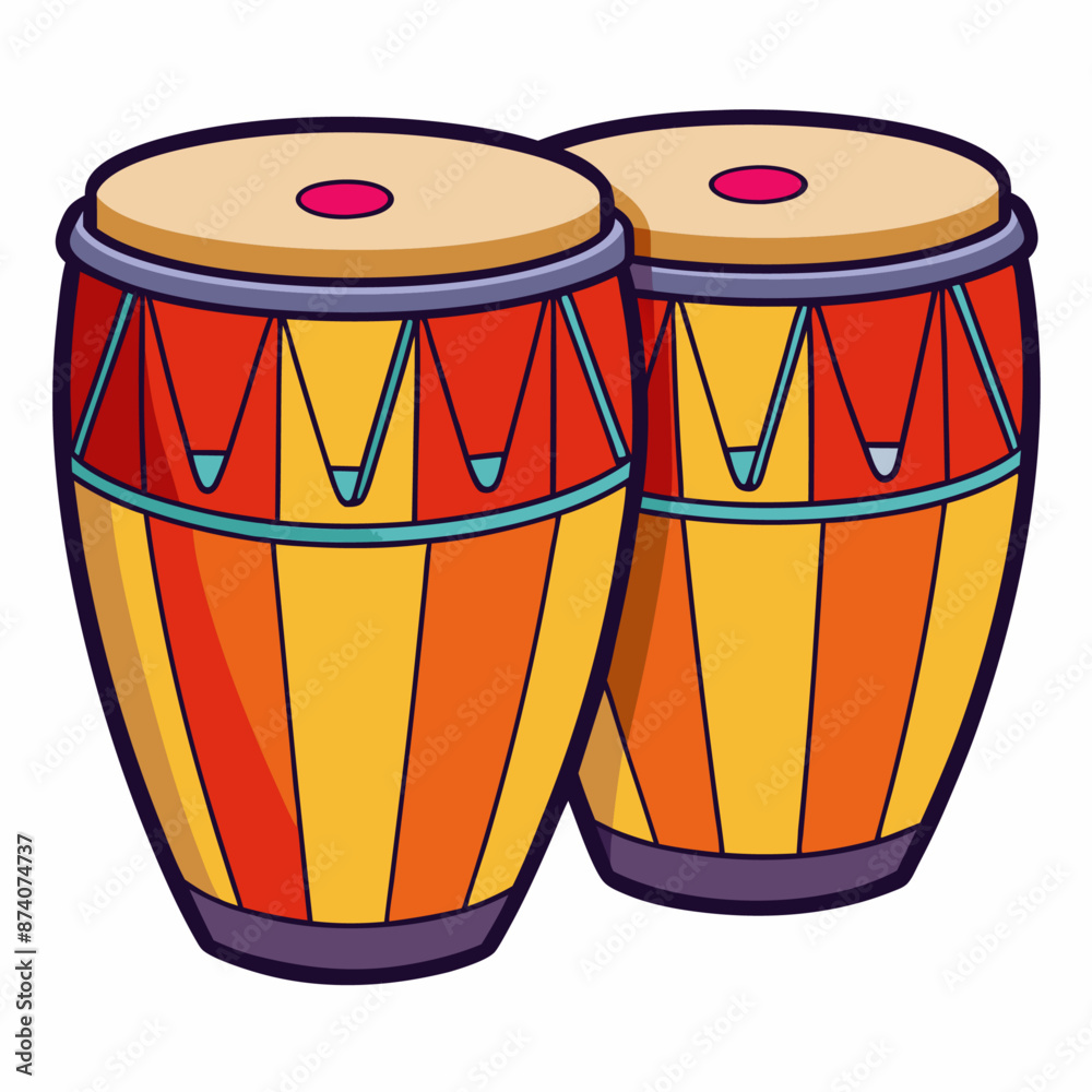 congas clipart cartoon Illustration drawing Stock Vector | Adobe Stock