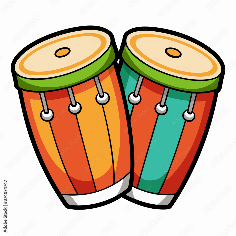 congas clipart cartoon Illustration drawing Stock Vector | Adobe Stock