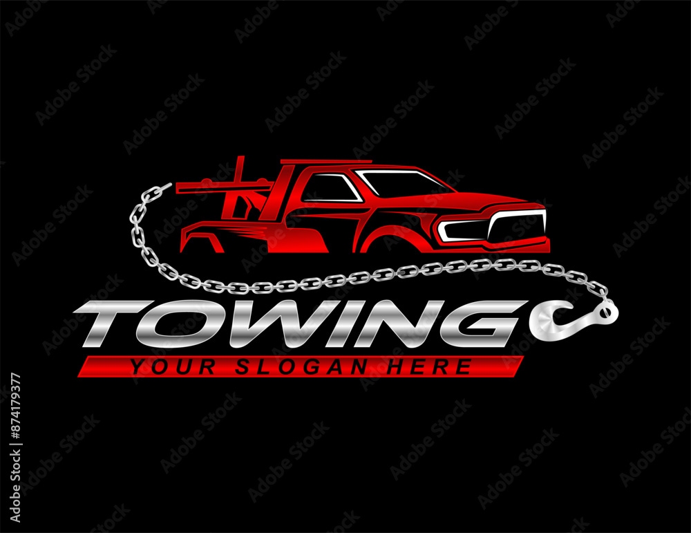 towing service logo template vector illustration for automotive on ...