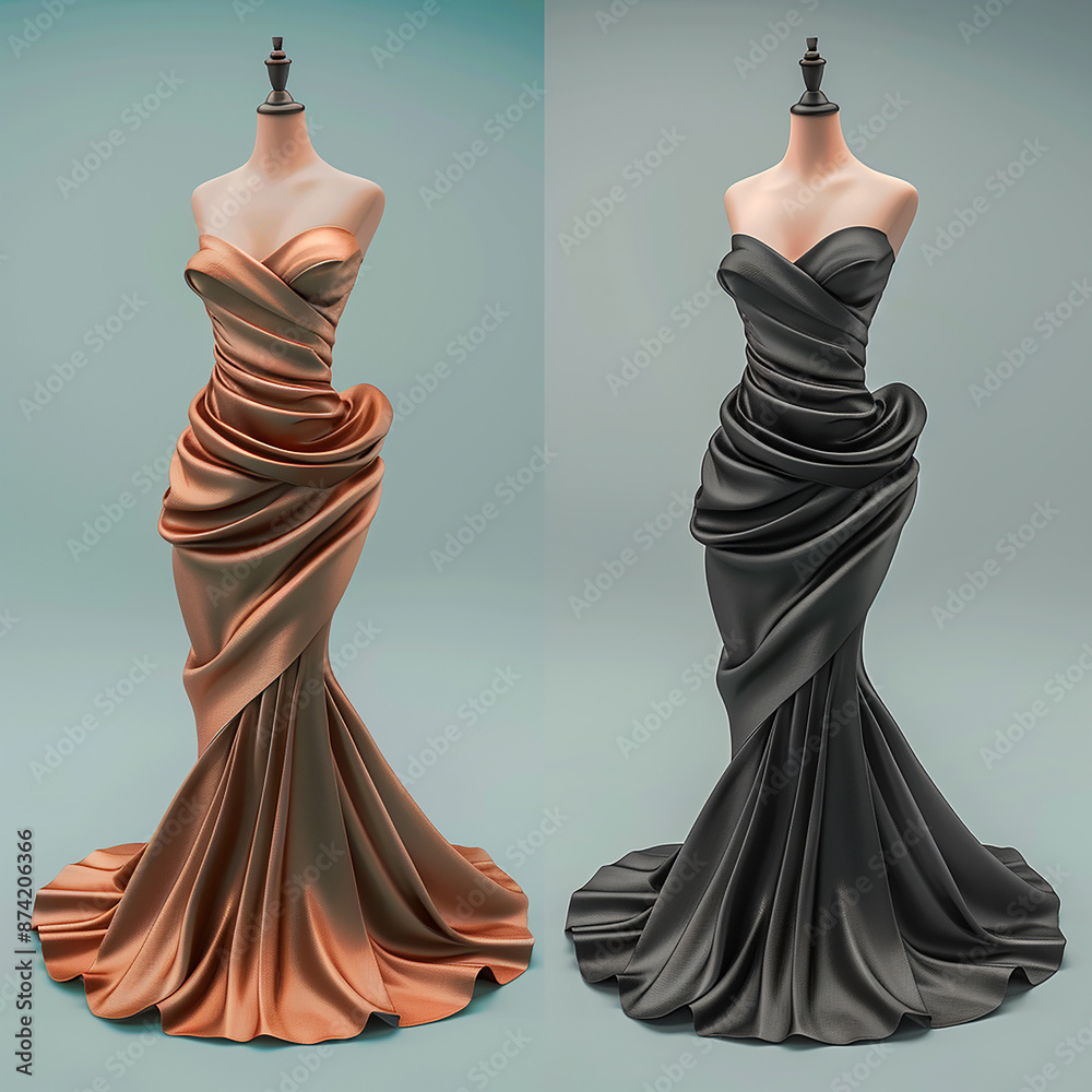 rendered photo of beautiful model full shot wearing luxury and unique ...