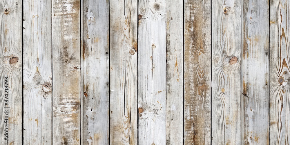 Weathered plank textures, vertical white wood cladding, generated by ...
