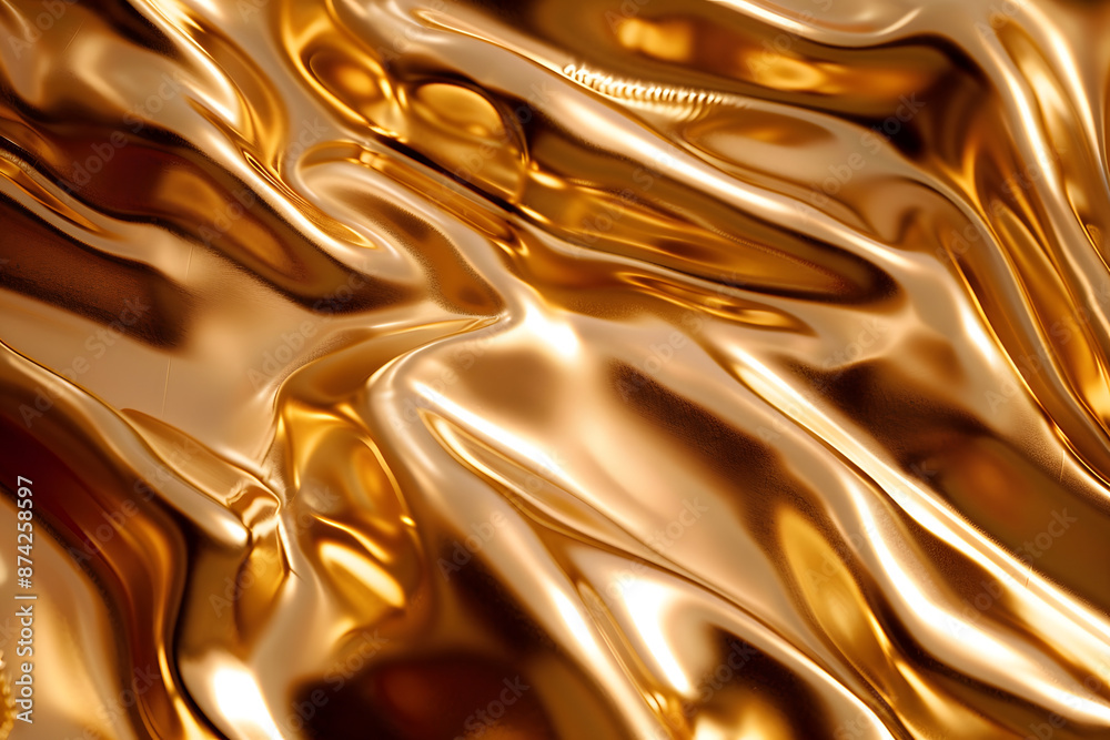 Flowing Gold Liquid Metal Texture Stock Photo | Adobe Stock