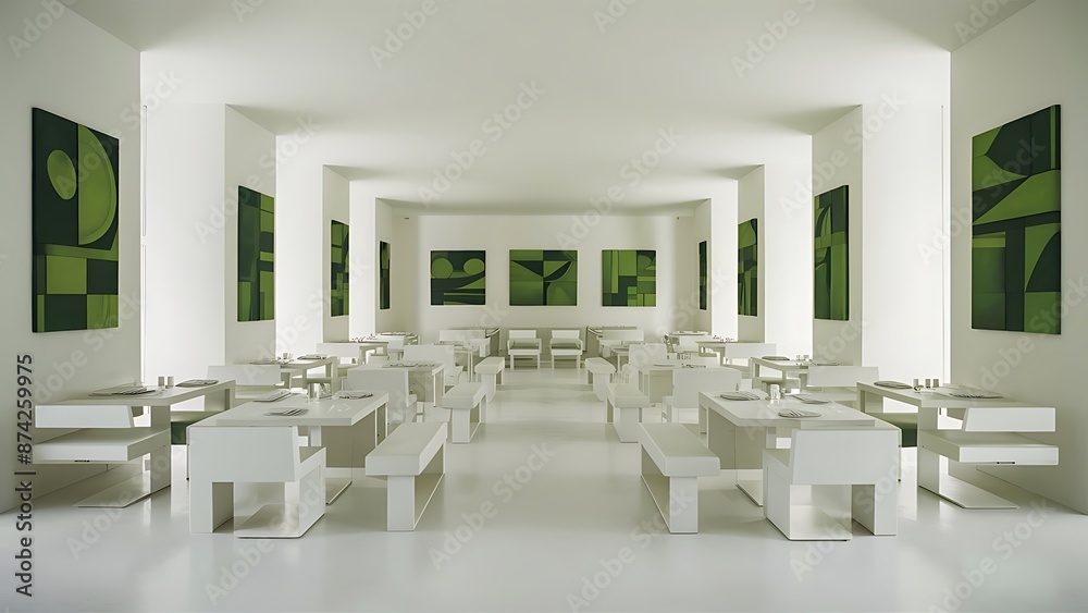 Modern cafeteria, Cafe, restaurant, canteen, coffee shop interior ...