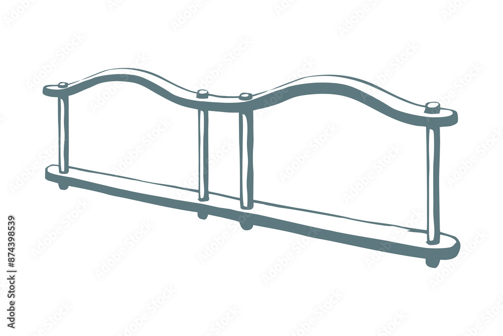 Vector drawing. Old wooden yoke Stock Vector | Adobe Stock