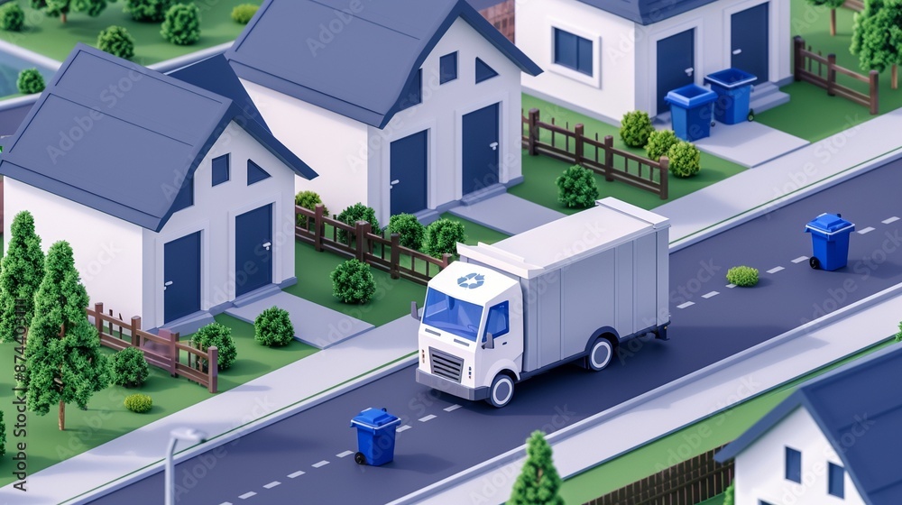 Automated waste collection system in a smart neighborhood, Realistic ...
