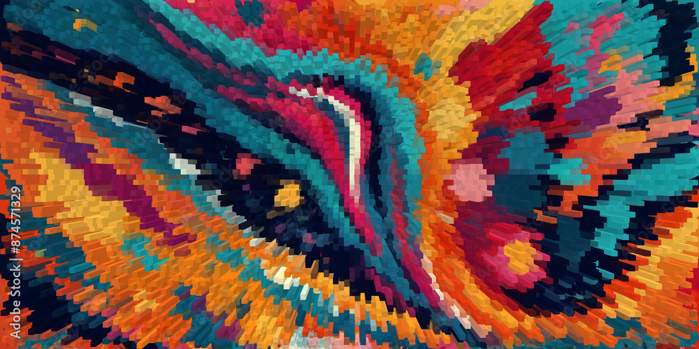Oil Bold and vibrant Neo-Fauvism style abstract art background with ...