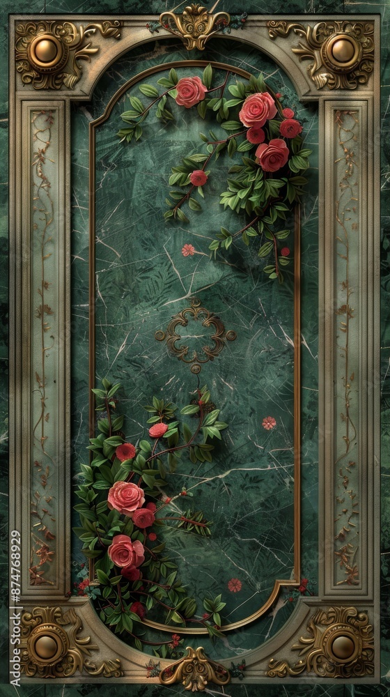 Ornate Baroque Barocco Marble Ceiling Design with Intricate Non-Linear ...