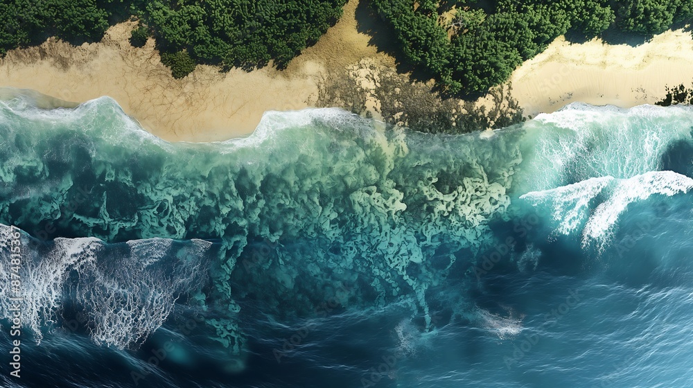 Remote Sensing Image Depicting Climate Change Effects on Coastal ...