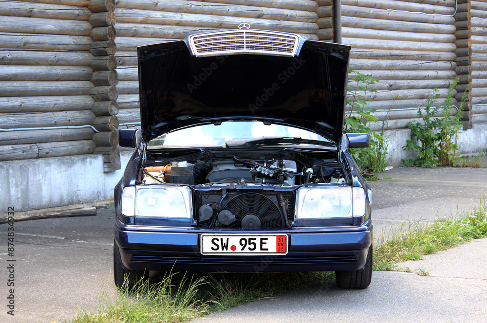 Vinnytsia, Ukraine; June 29, 2024. Old classic car Mercedes-Benz W124 ...