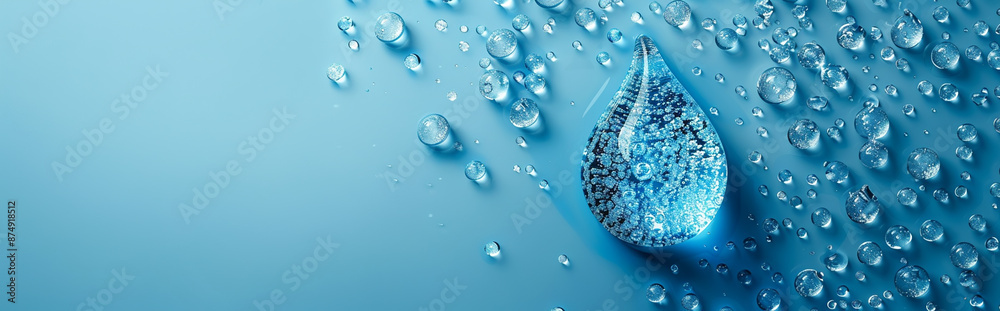 Minimalistic Poster for World Hydrography Day Featuring Water Droplet ...