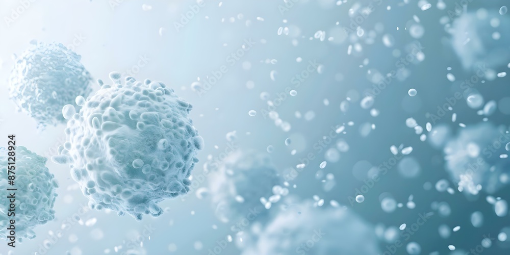 Defensive White Blood Cells in Action A Medical-themed Background ...