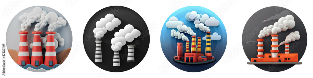 Carbon Emission clipart collection, symbol, logos, icons isolated on ...