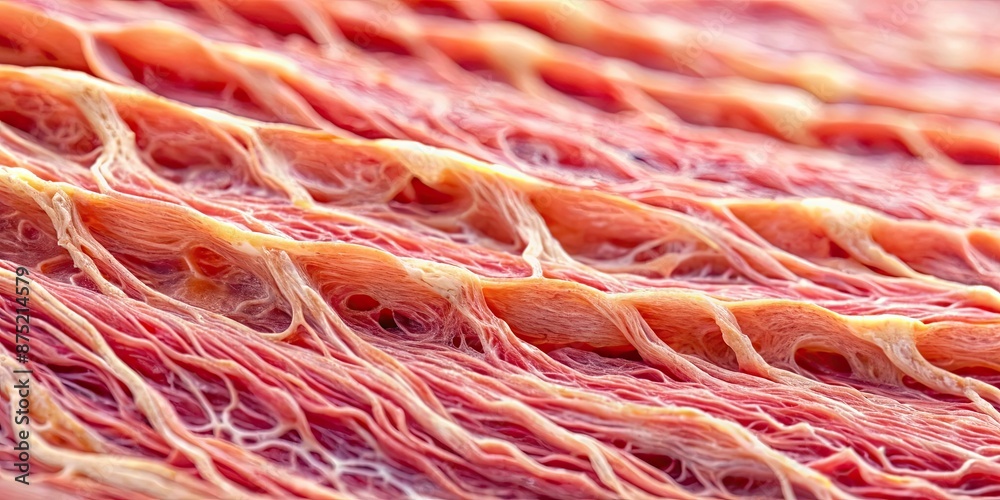 Close-up of collagen fibers under human skin , skin, collagen, dermis ...