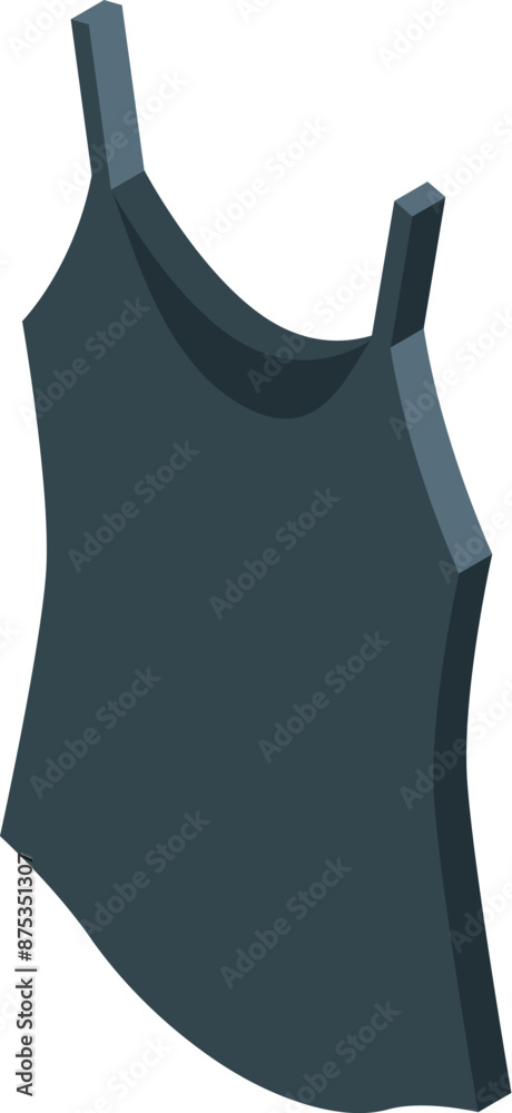 Black tank top undershirt is being displayed, showcasing its design and ...