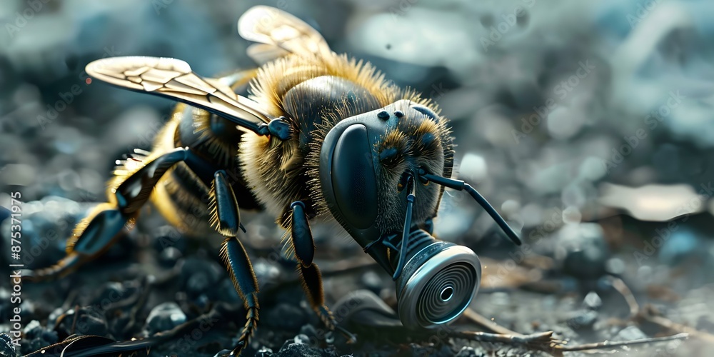 Honey bee wearing gas mask in polluted environment Impact of bad ...
