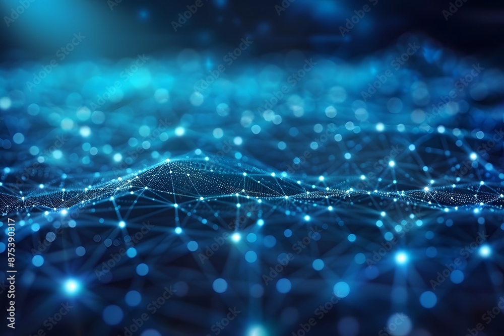 Abstract technology background with a graphic illustration of a cyber ...