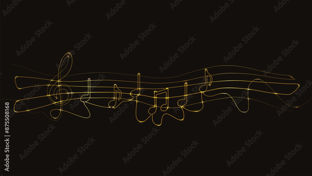 Music. Line art. Music notes. treble clef. Melody, classical music ...