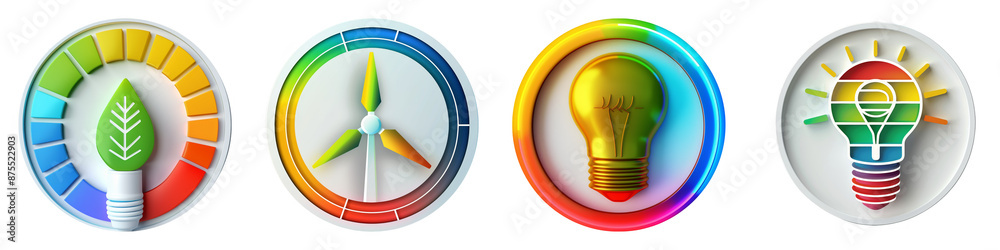 Energy Efficiency clipart collection, symbol, logos, icons isolated on ...