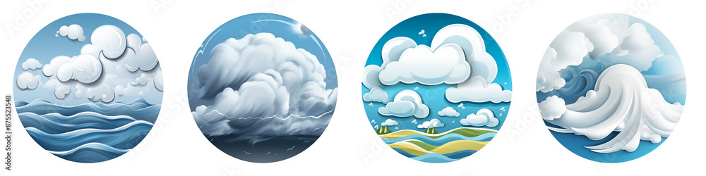 Extreme Weather clipart collection, symbol, logos, icons isolated on ...