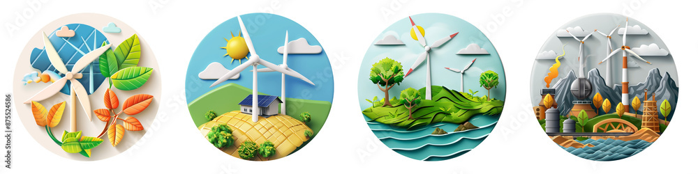 Renewable Resources clipart collection, symbol, logos, icons isolated ...