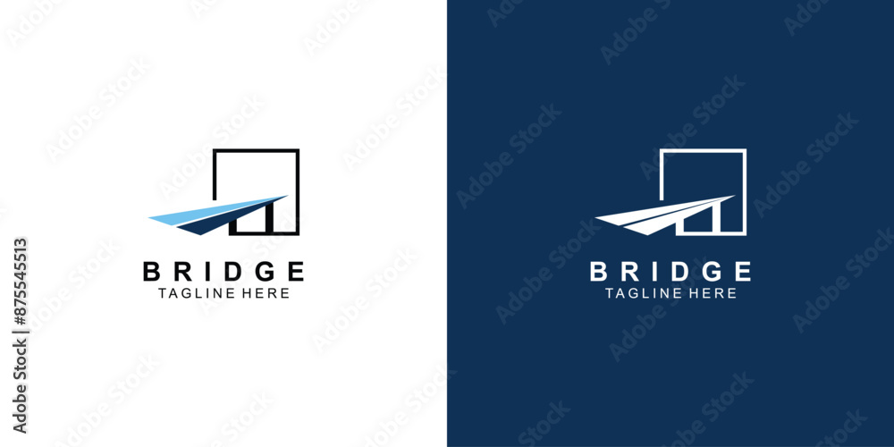 Simple bridge logo design with modern concept , premium vector Stock ...