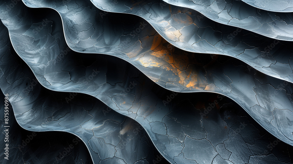 textured plastic surface with embossed wave patterns creating a dynamic ...