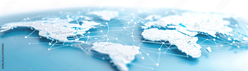 Detailed map of international shipping routes and major ports for ...