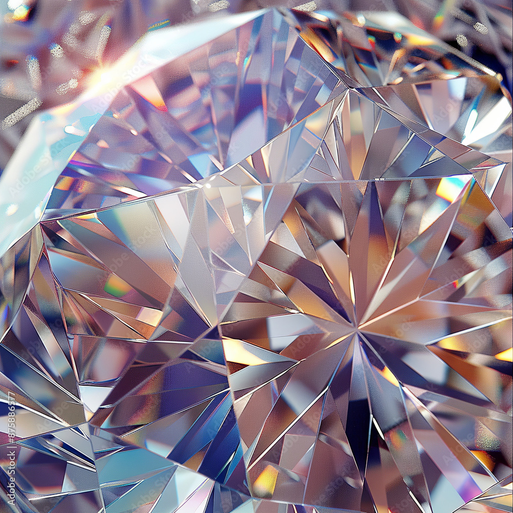 Visualize an abstract diamond that pulses with life, changing shape and ...