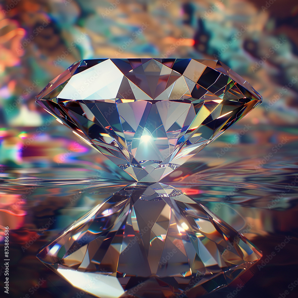 Visualize an abstract diamond that pulses with life, changing shape and ...
