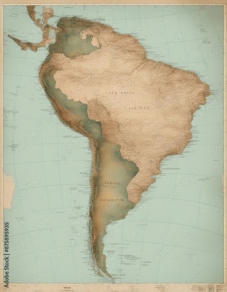 atlante cartina america cartografia geografico old map latin south ...