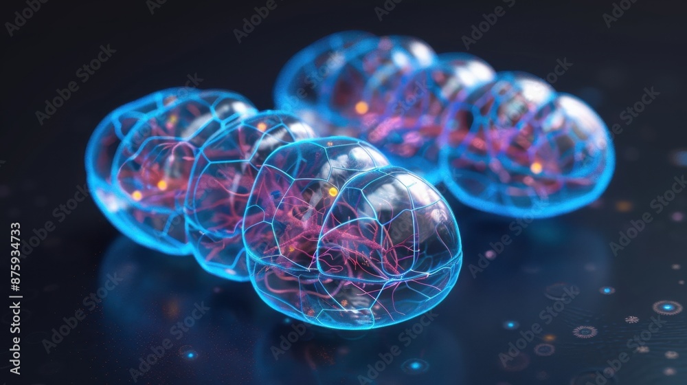 Cross Section View Of Mitochondria Showing Internal Structures And Medical Infographics 3d