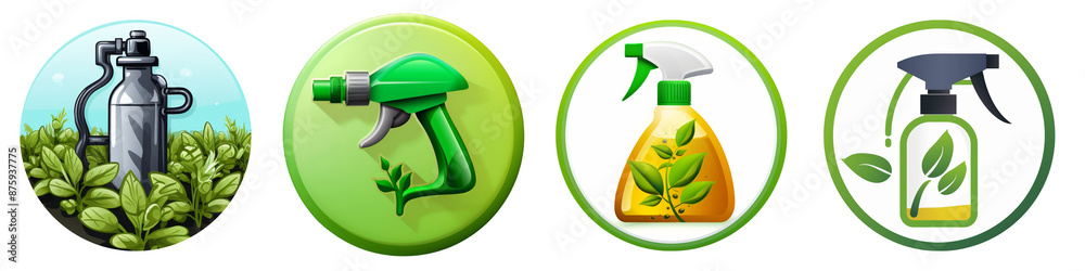 Herbicide clipart collection, symbol, logos, icons isolated on ...