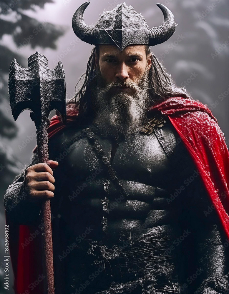 Thor el dios del trueno en la mitología nórdica Stock Photo | Adobe Stock