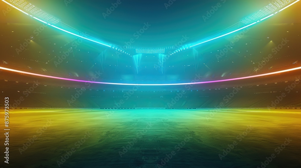 ICC world cup - Cricket stadium background with flag and trophy. Vector ...