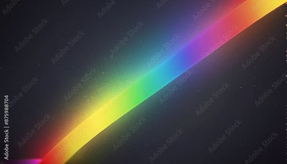 Colored abstract lines of light that visualize the refraction and the ...