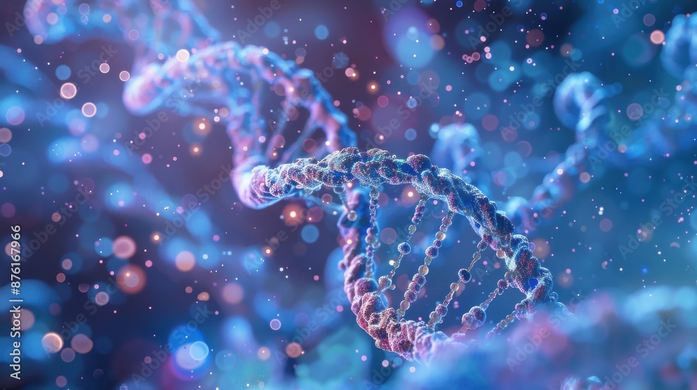 Ilustração Generate a high-resolution image of RNA under a microscope ...