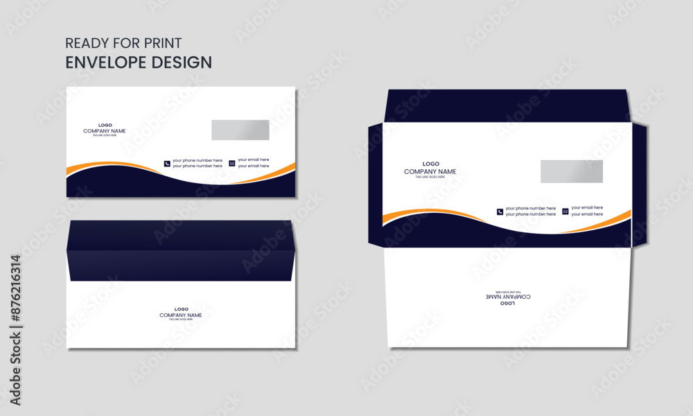 Creative modern envelope design template Stock Vector | Adobe Stock