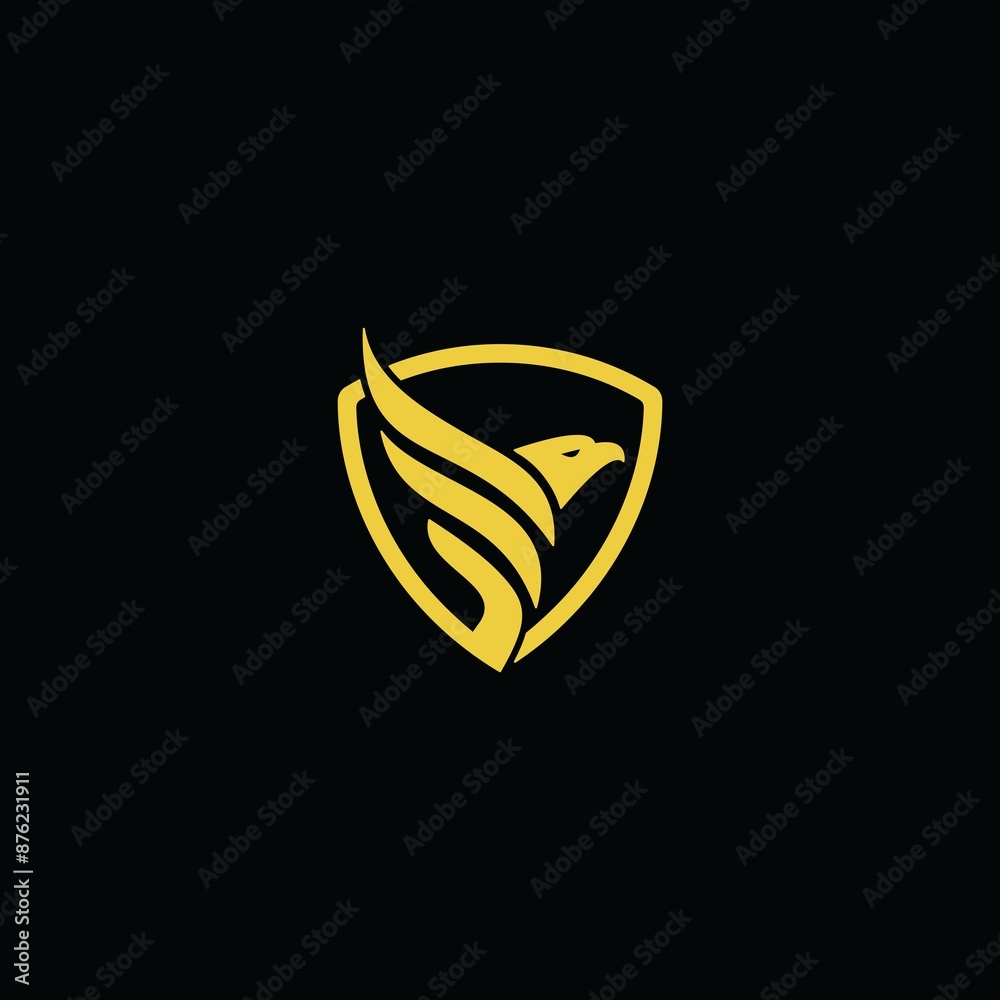 eagle falcon shield logo Stock Illustration | Adobe Stock