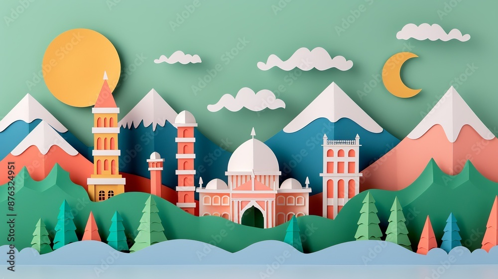 Showcase the artistry of paper craft through illustrations of famous ...