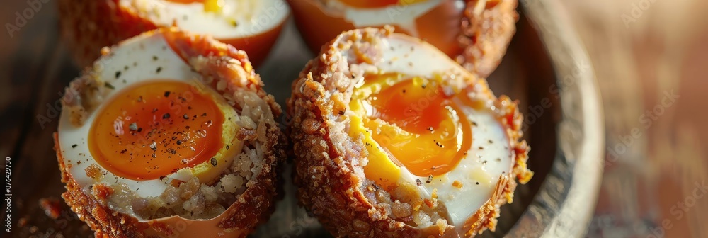 Scotch Eggs: A Delicious British Delicacy - A close up shot of Scotch ...