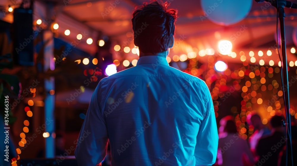 Eloquent Farewell Emotional Speech at Farewell Party Stock Photo ...