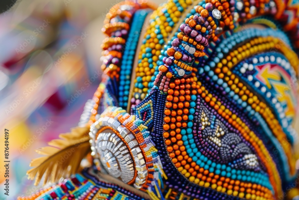 Intricate illustration of traditional Peruvian headdresses adorned with ...