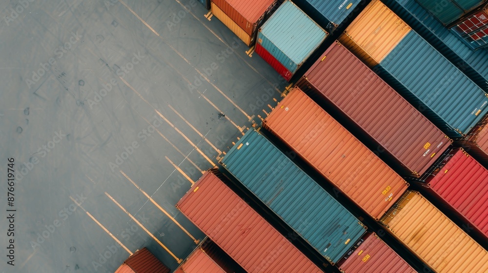 Seaport logistics hub, showcasing the delivery process with containers ...