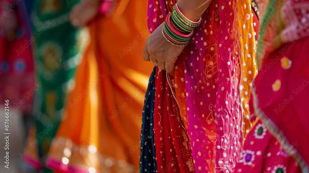 Bandhani outfits feature intricate tie-dye, vibrant colors, and ...