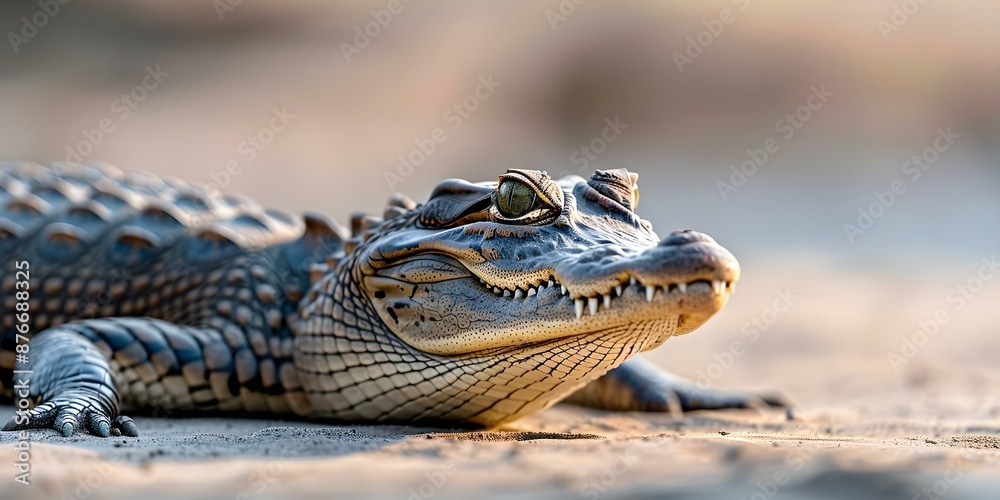 Gharial crocodile part of Gavialidae family is one of the oldest ...