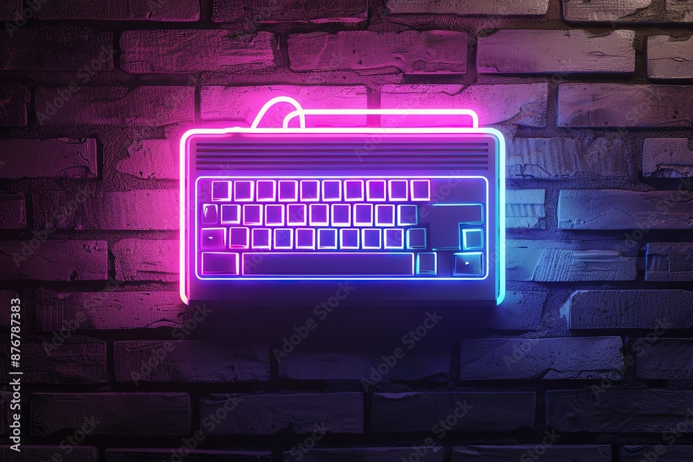 Gaming keyboard with RGB light. White mechanical keyboard. Gamer's ...