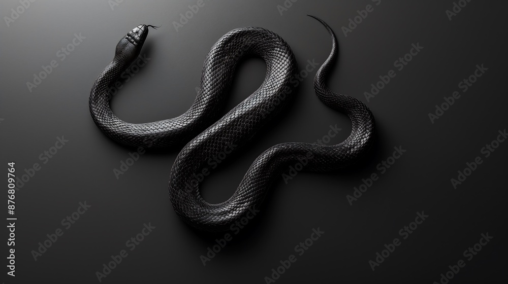 Utilize negative space to form the shape of a snake on a solid ...