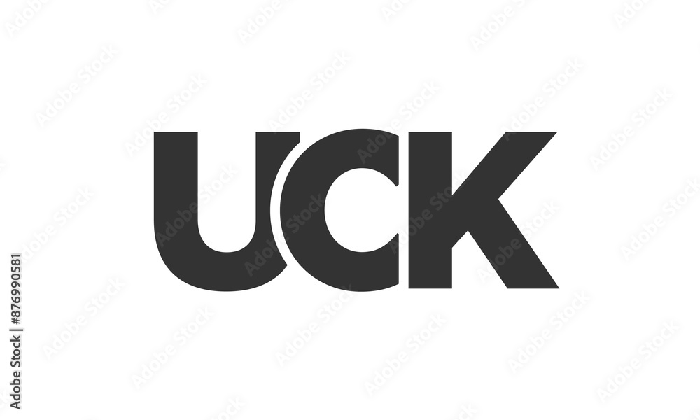 UCK logo design template with strong and modern bold text. Initial ...
